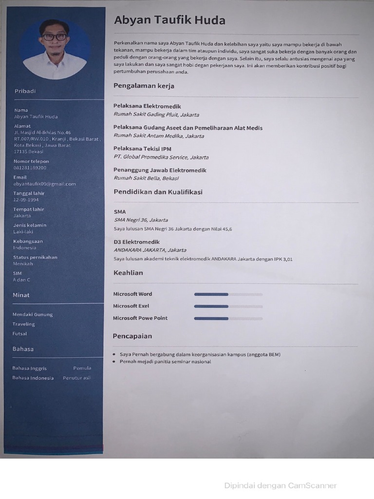 CV, Izasah, Transkip DLL | PDF