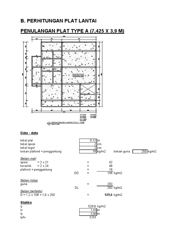 Perhitungan Plat Lantai | PDF