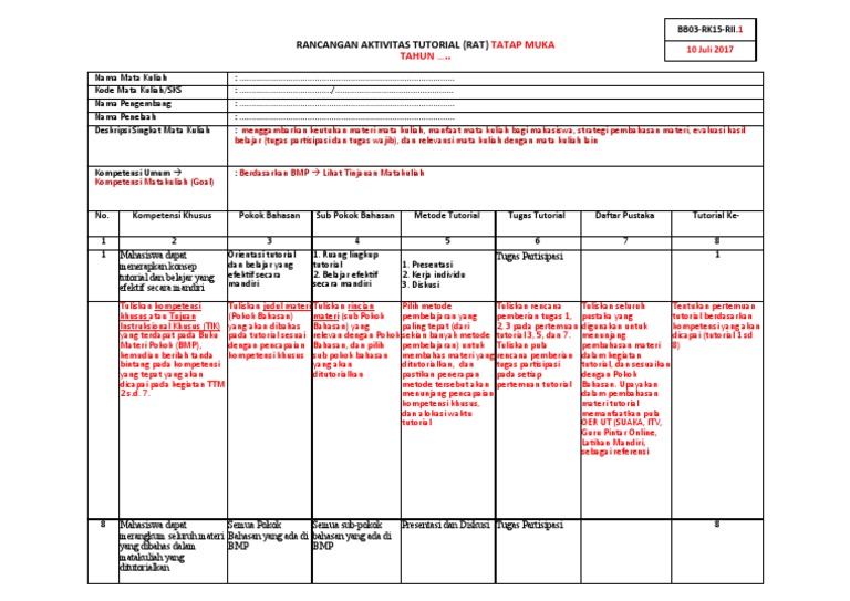 Panduan RAT dan SAT di UT | PDF