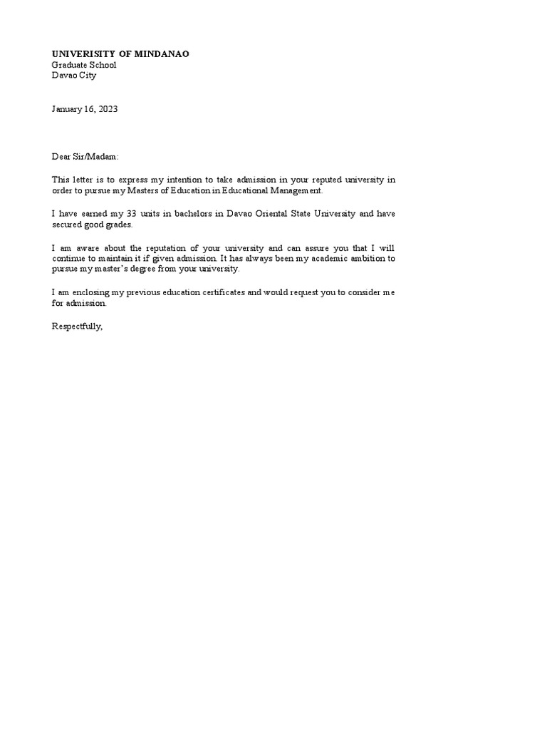 Um Letter of Intent | PDF