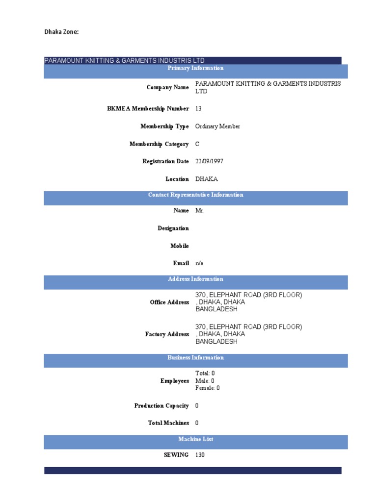 BKMEA Member Factories in Dhaka 2024 | PDF | Clothing | Textile Arts
