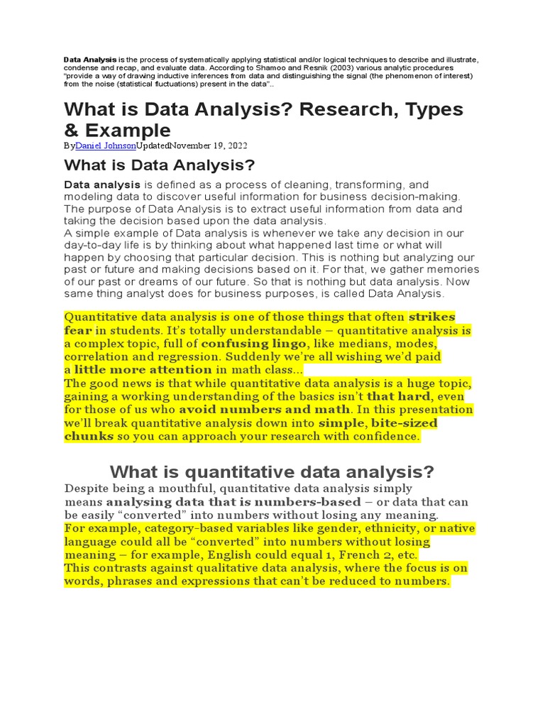 Data Analysis Quantitative Pdf Statistics Data Analysis