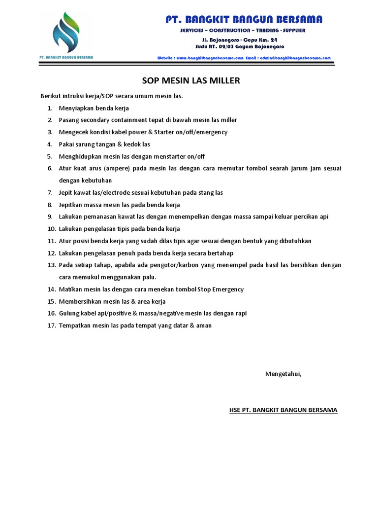 SOP MEsin Las Miller | PDF