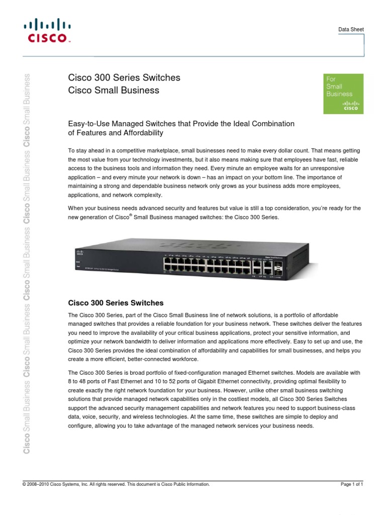 Cisco COBO Cisco Series Datasheet | PDF | I Pv6 | Computer Network