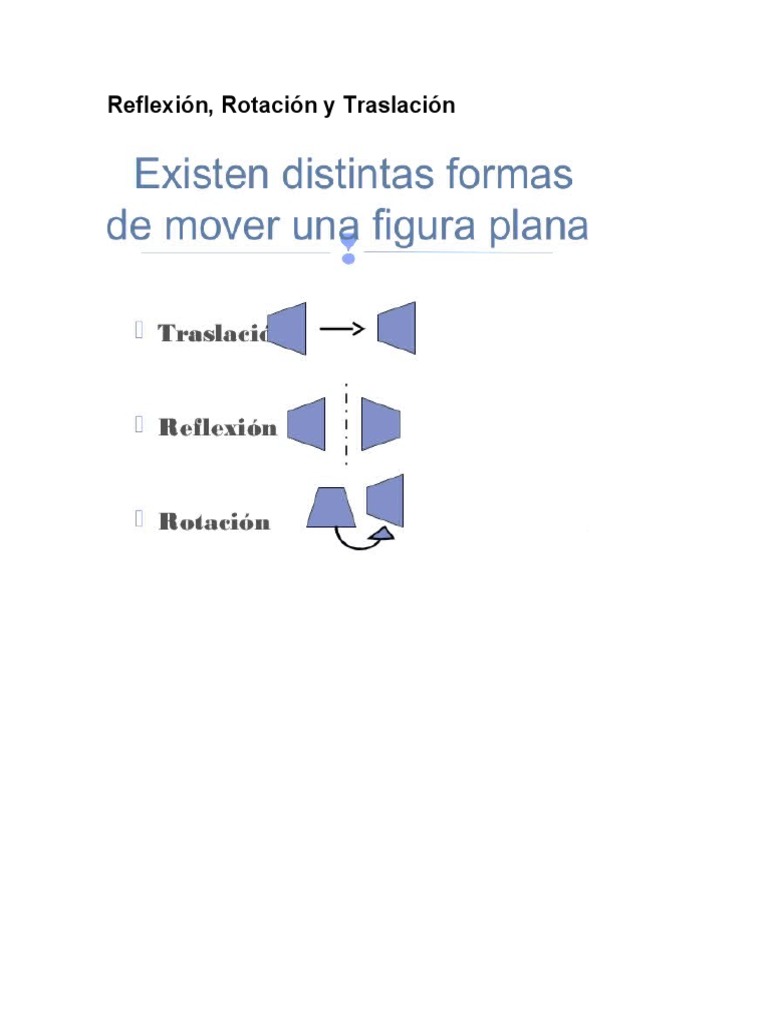 Practica 1 Reflexión Rotación y Traslación | PDF