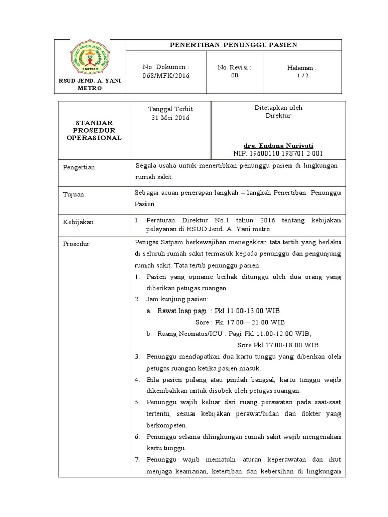 036.spo Penertiban Penunggu Pasien | PDF | Sains & Matematika