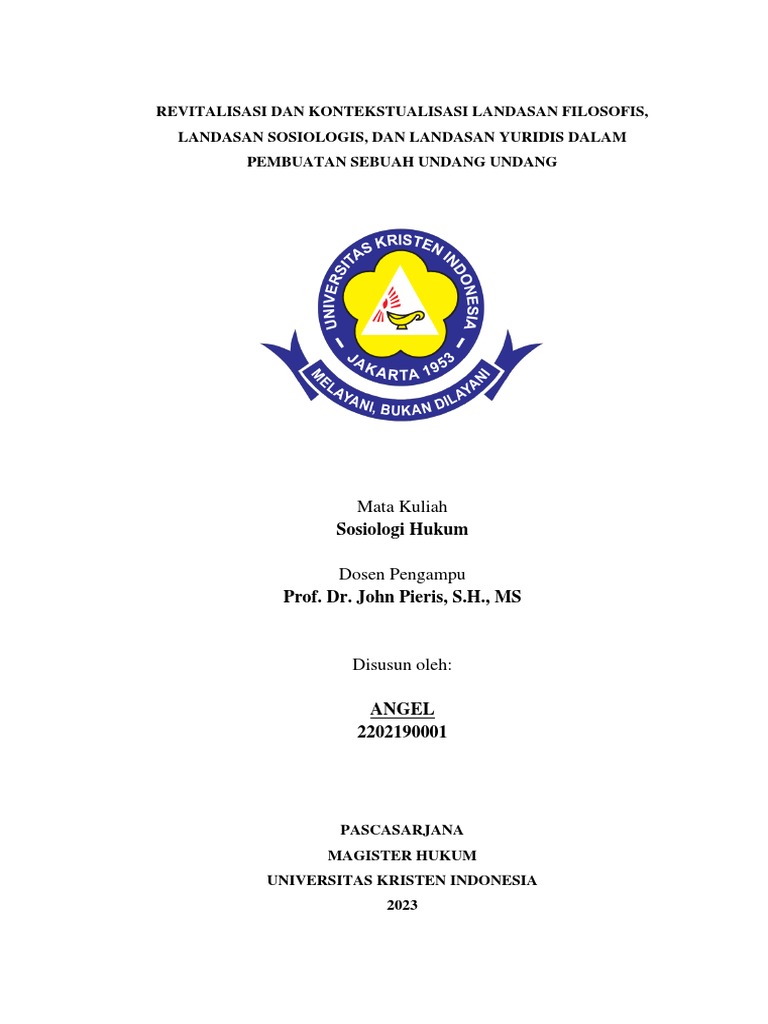 Revitalisasi Dan Kontekstualisasi Landasan Filosofis, Landasan ...