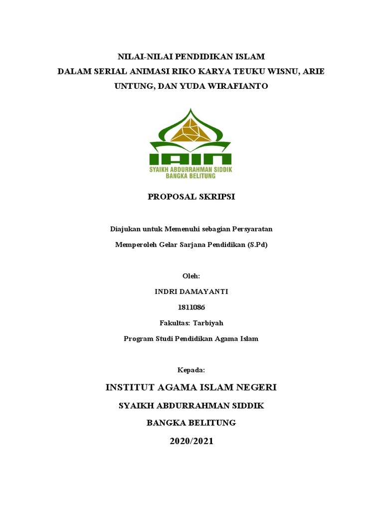 Proposal (Indri Damayanti) | PDF