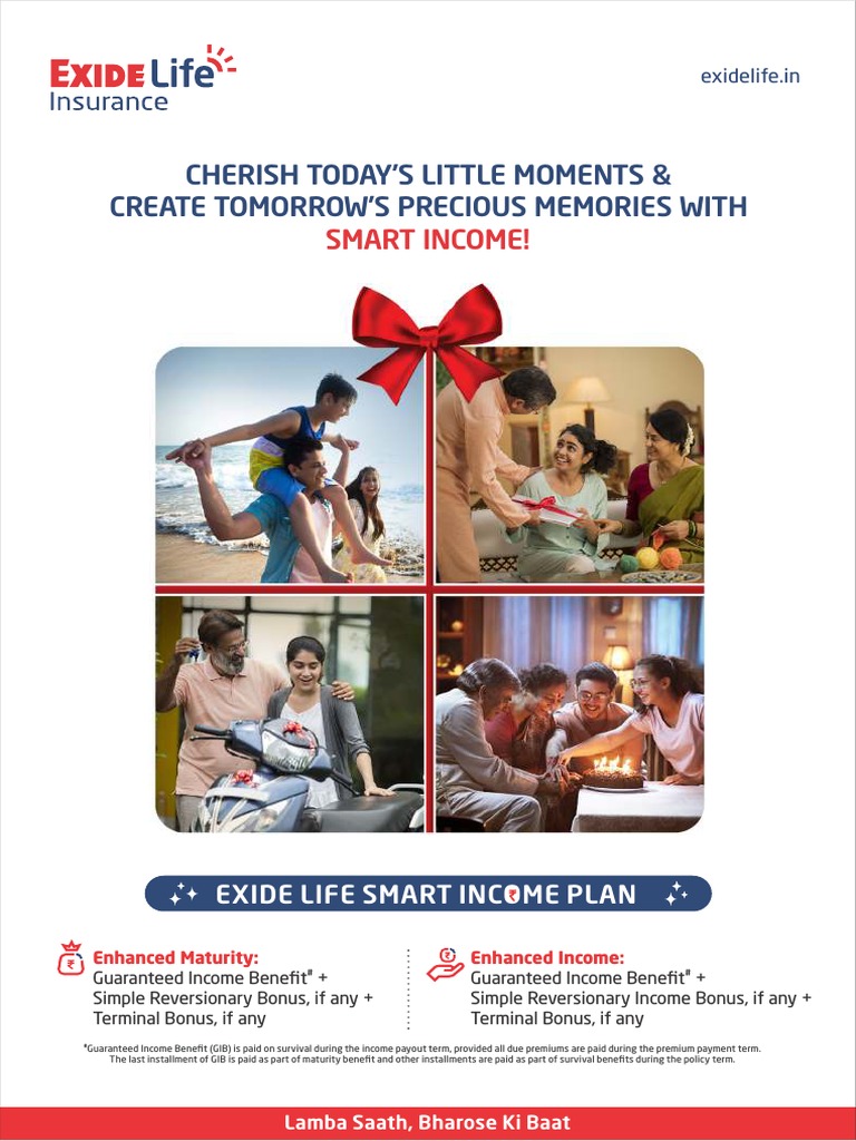 Exide Life Smart Income Plan - Brochure - 19012022.cdr | PDF | Life ...