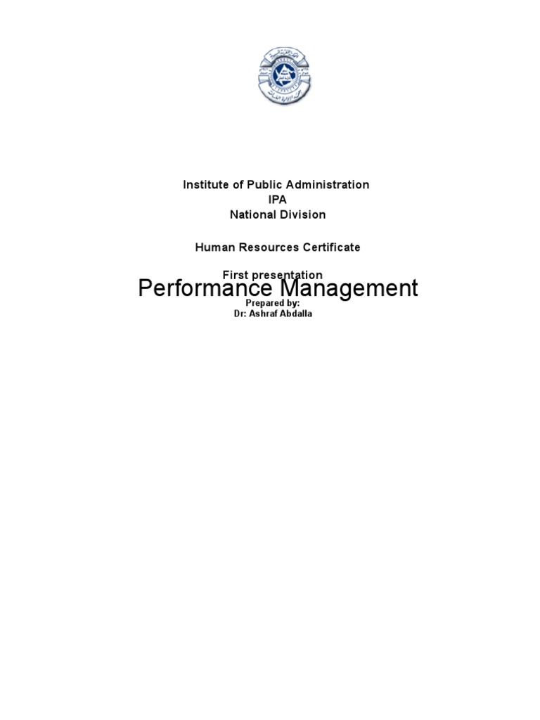 Performance Management | PDF | Goal | Strategic Planning
