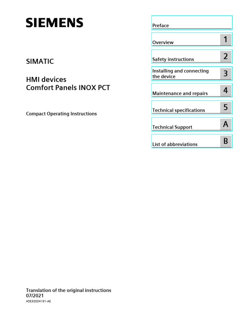 Simatic tp700 Comfort Inox PCT | PDF | Touchscreen | Computer Security