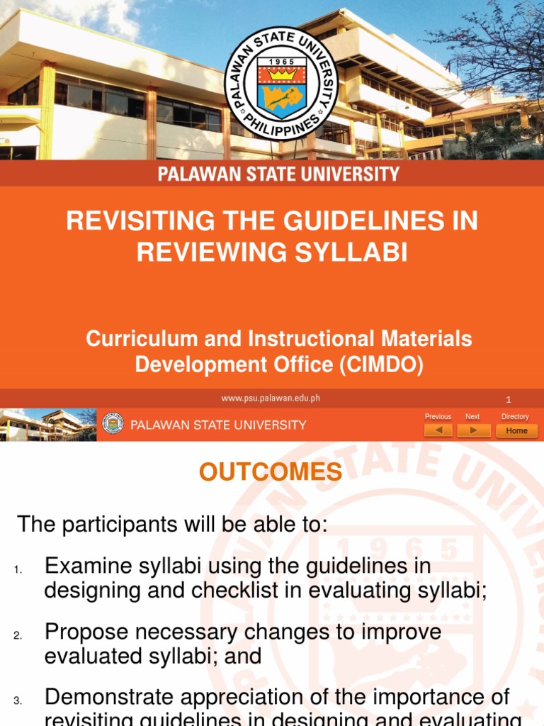 Revisiting The Guidelines in Reviewing Syllabi | PDF | Learning | Syllabus