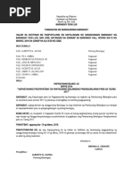 Brgy. Resolution Sample | PDF