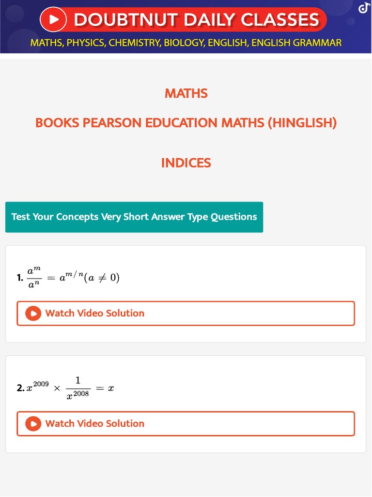 Books Doubtnut Question Bank | PDF | Arithmetic | Mathematical Objects