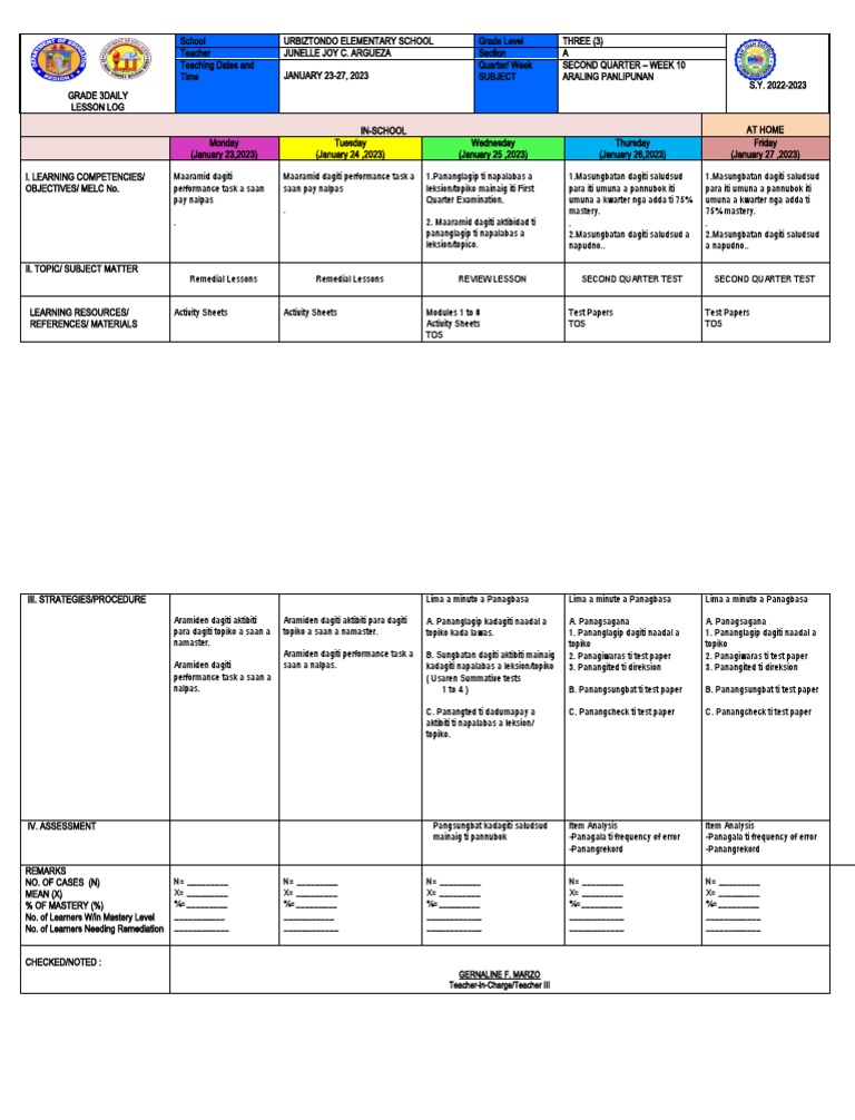 Ap DLL Q2 Week 10 | PDF | Pedagogy | Cognitive Science