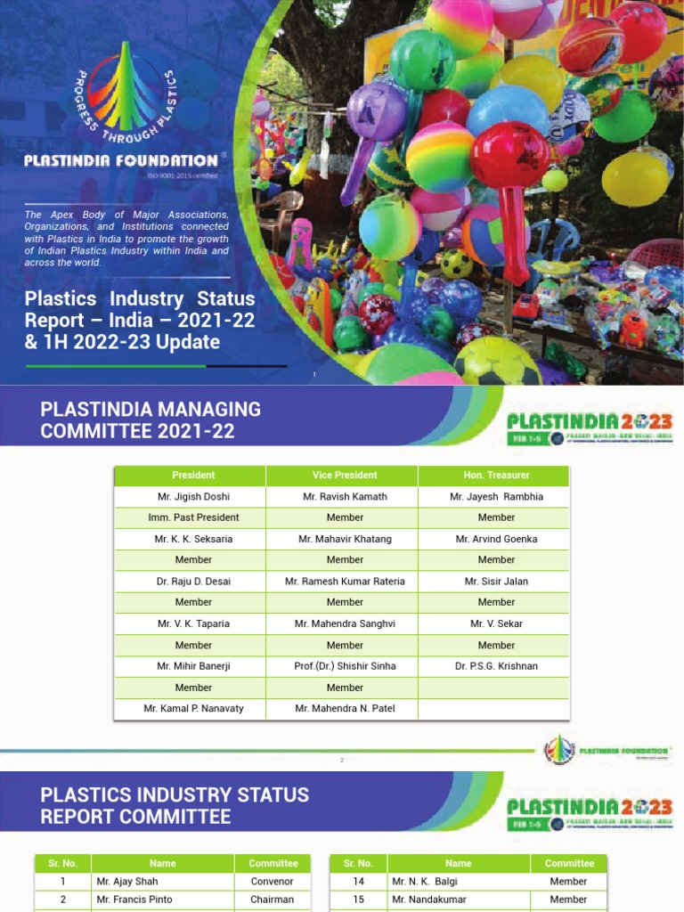 Upload PDF Plastics-Industry-Status-Report-India 29112022 | PDF | Plastic | Bric