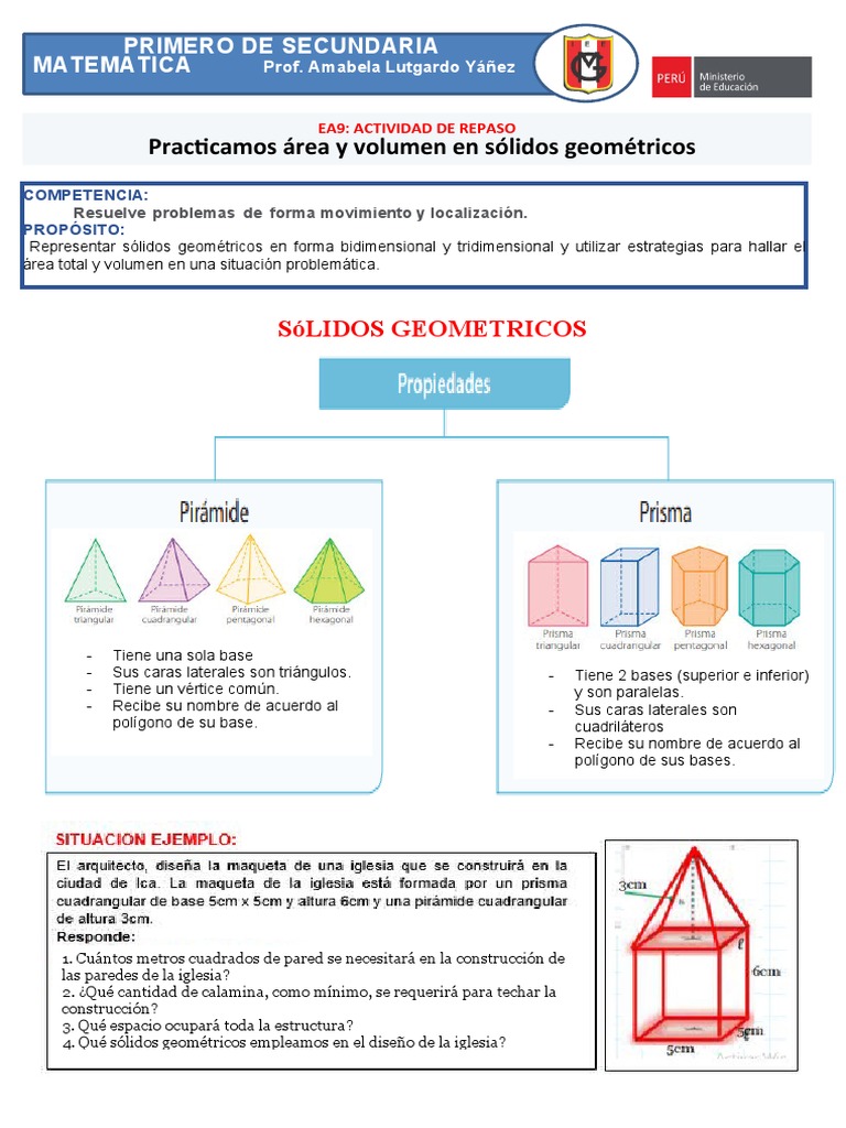 EA9 ACTIVIDAD Repaso | PDF | Triángulo | Volumen