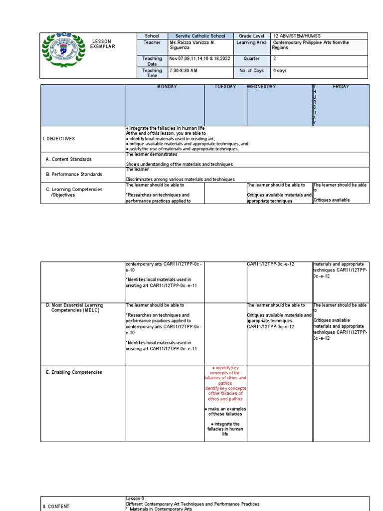 Quarter 2 Lesson 6 Cpar | Download Free PDF | Learning | Classroom ...