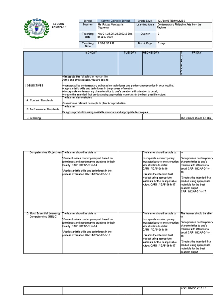 Quarter 2 Lesson 7 Cpar | PDF | Learning | Classroom Management