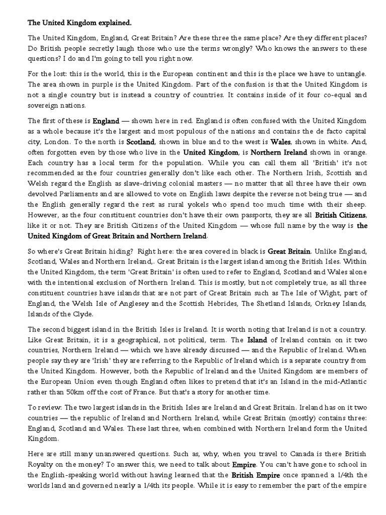 Transcript United Kingdom Explained | PDF | United Kingdom | Great Britain