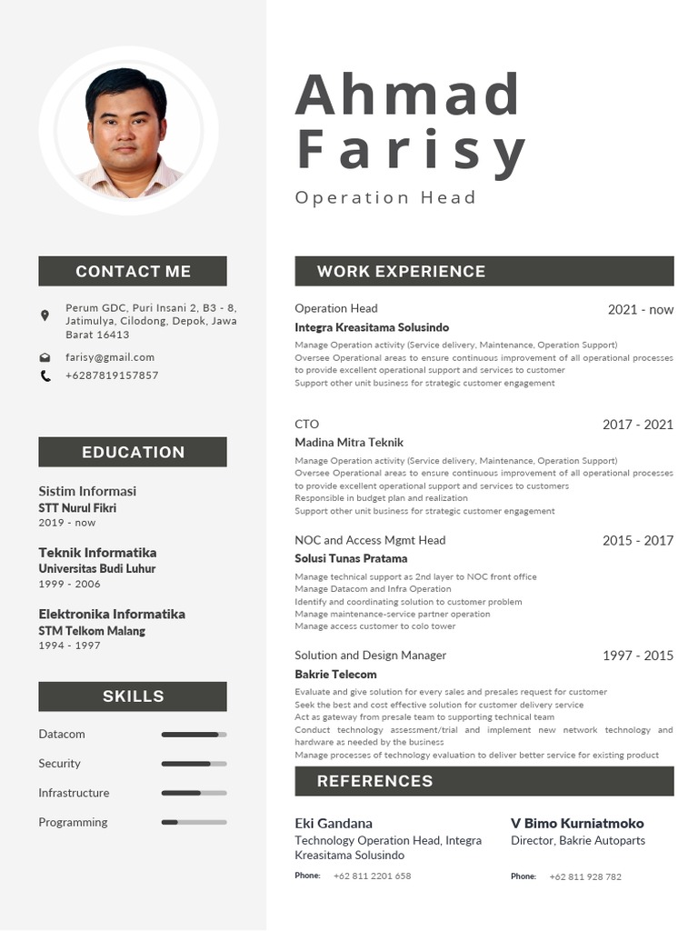 CV - Farisy 2022 | PDF | Communication | Information And Communications ...