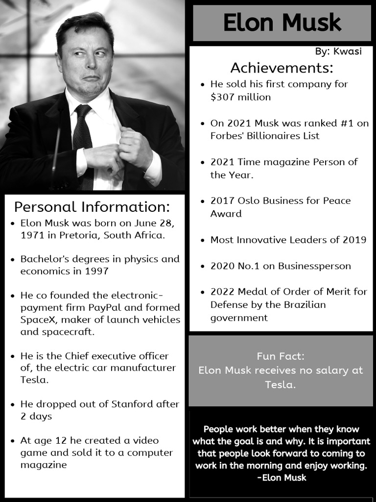Elon Musk | PDF | Games & Activities
