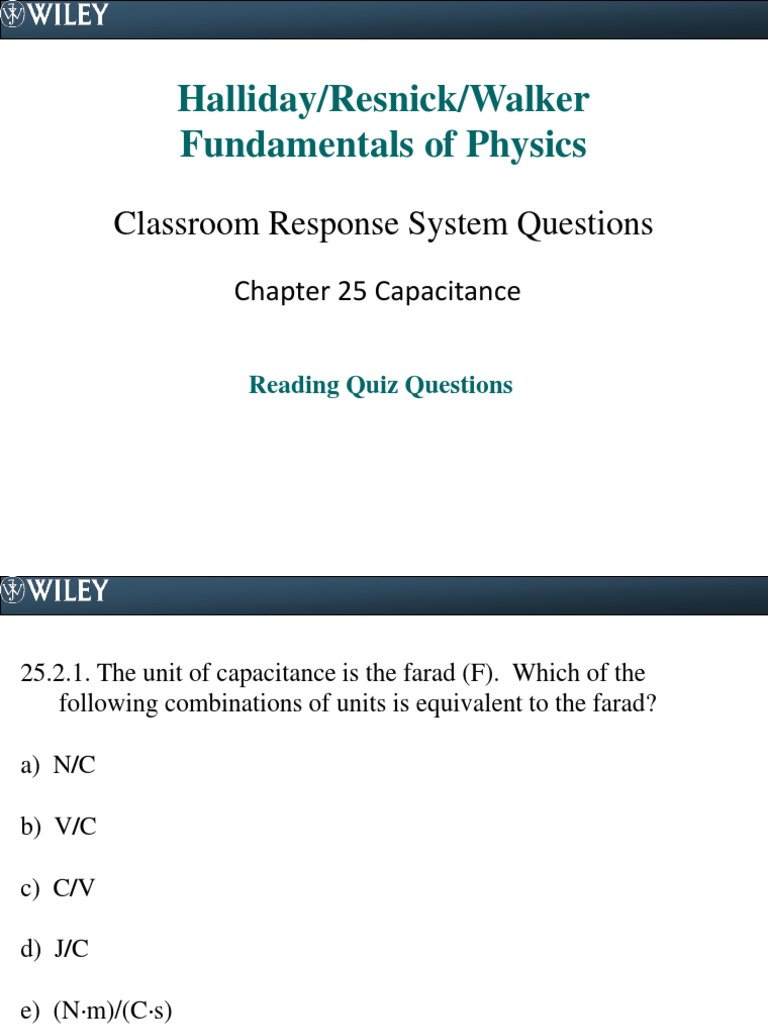 Capacitance Quiz Questions and Answers | PDF | Capacitance | Capacitor