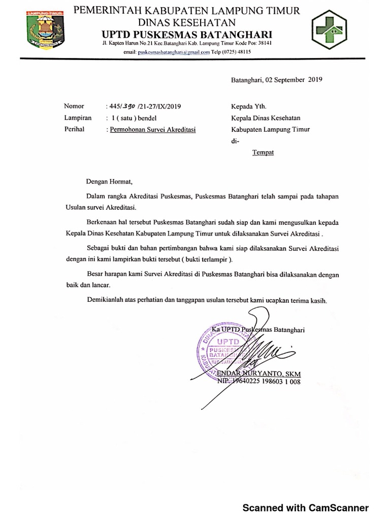 Surat Permohanan Dan Pernyataan Ka UPTD | PDF