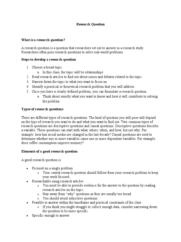 Guide Research Questions and Hypotheses | PDF | Hypothesis | Dependent ...