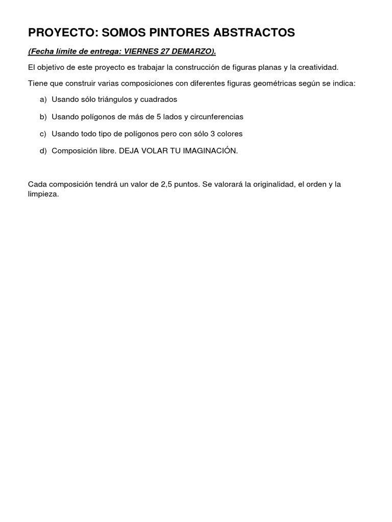 Proyecto - Somos Pintores Abstractos | PDF