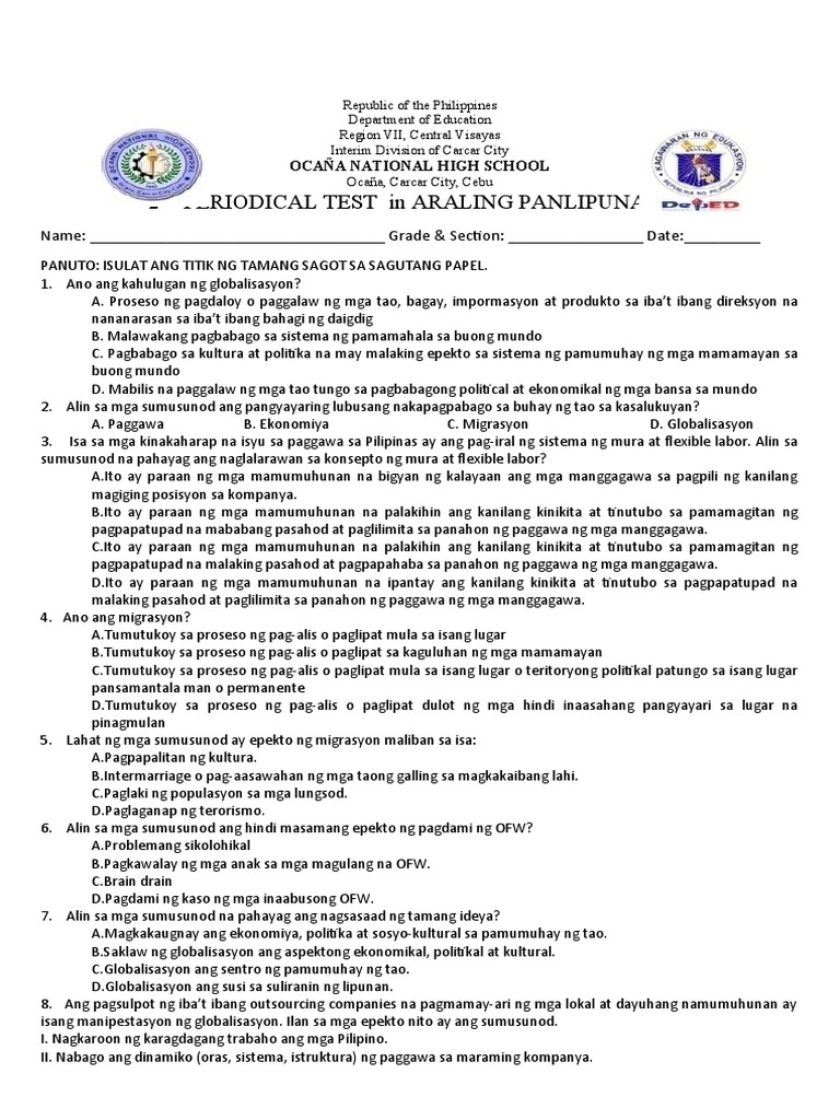 2nd Periodical Test 2.0 | PDF