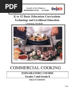 Cookery NC II CG | PDF | Curriculum | Learning