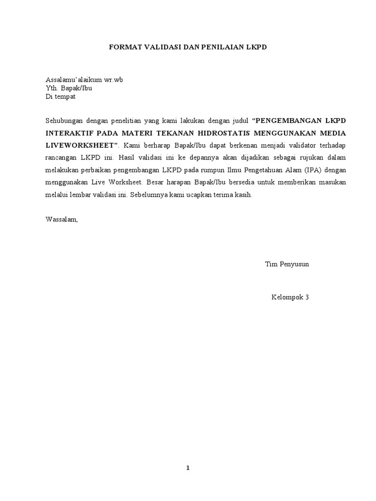 Lembar Validasi Media | PDF