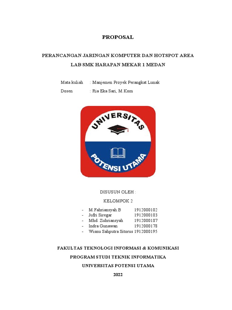 Judul yang tepat untuk dokumen tersebut adalah: "[JUDUL] Rencana Implementasi Jaringan Komputer ...