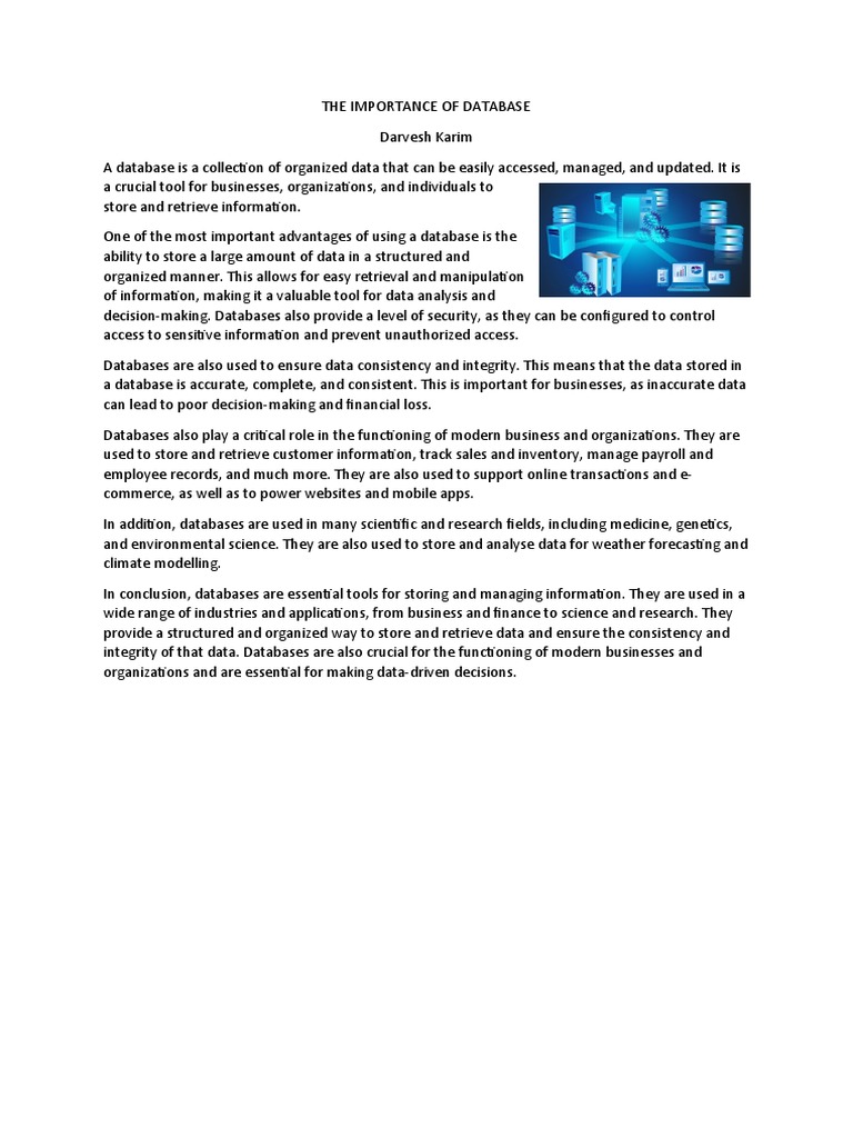 Importance of Databases in Business | PDF