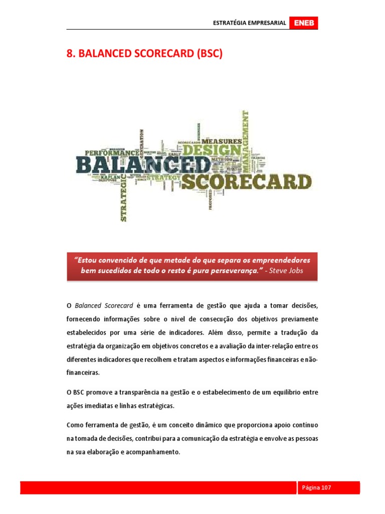 Balanced Scorecard | PDF | Economias | Business