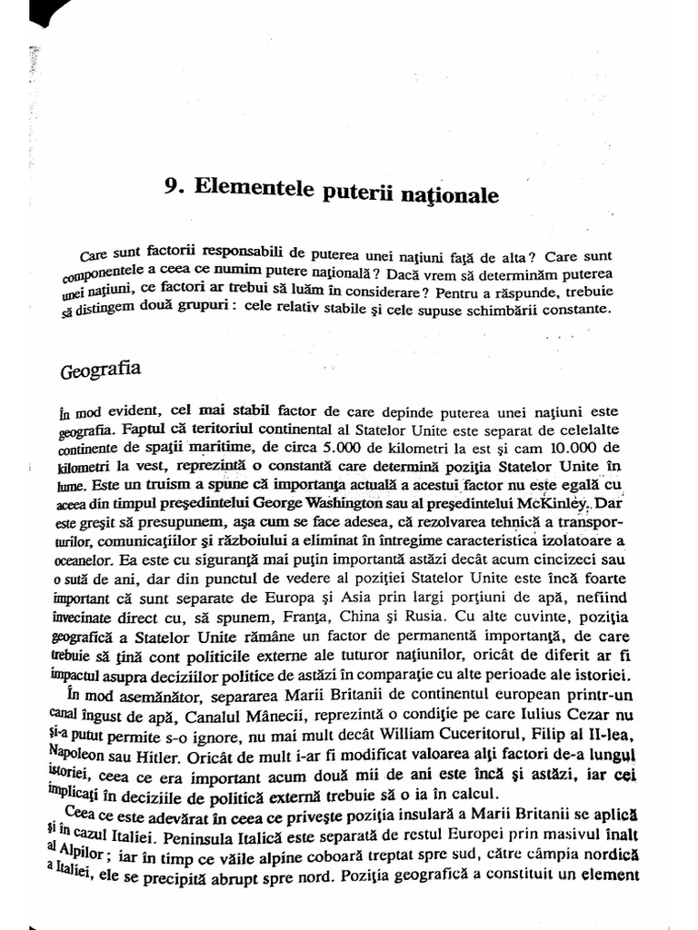 Curs 4-Elementele Puterii Nationale | PDF