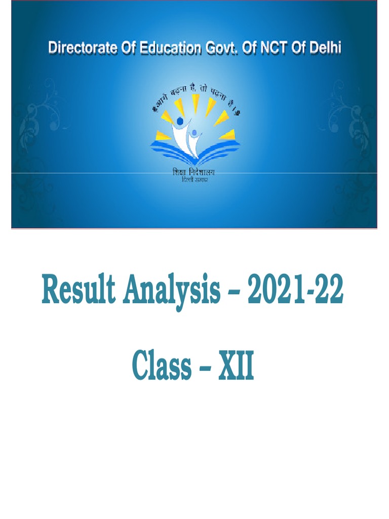Result Analysis Class XII2022 | PDF | Science