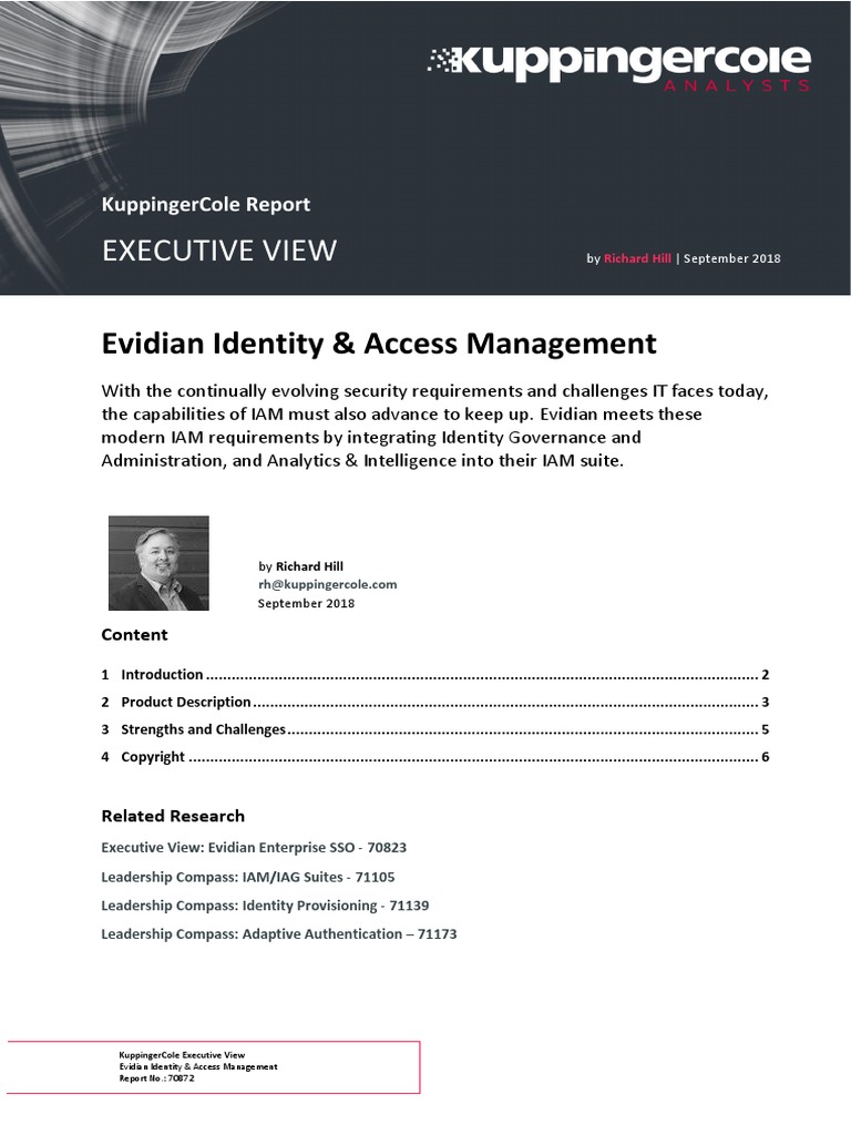 2018 Executive View Evidian Identity Access Management | PDF ...