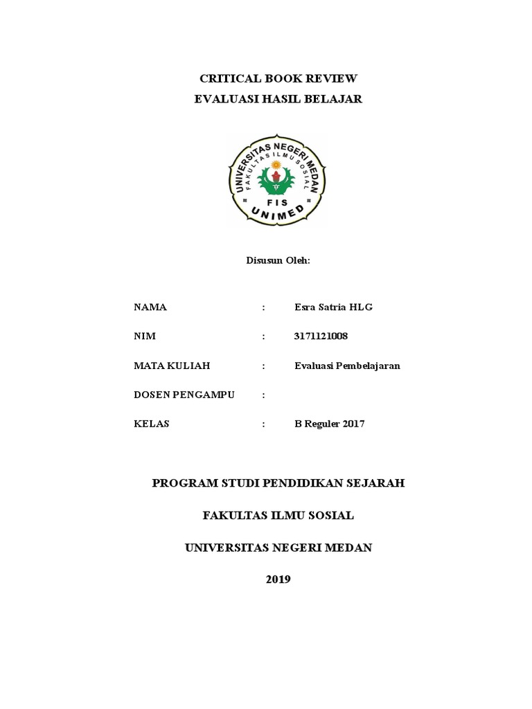 Critical Book Review Evaluasi Belajar | PDF | Karier & Perkembangan