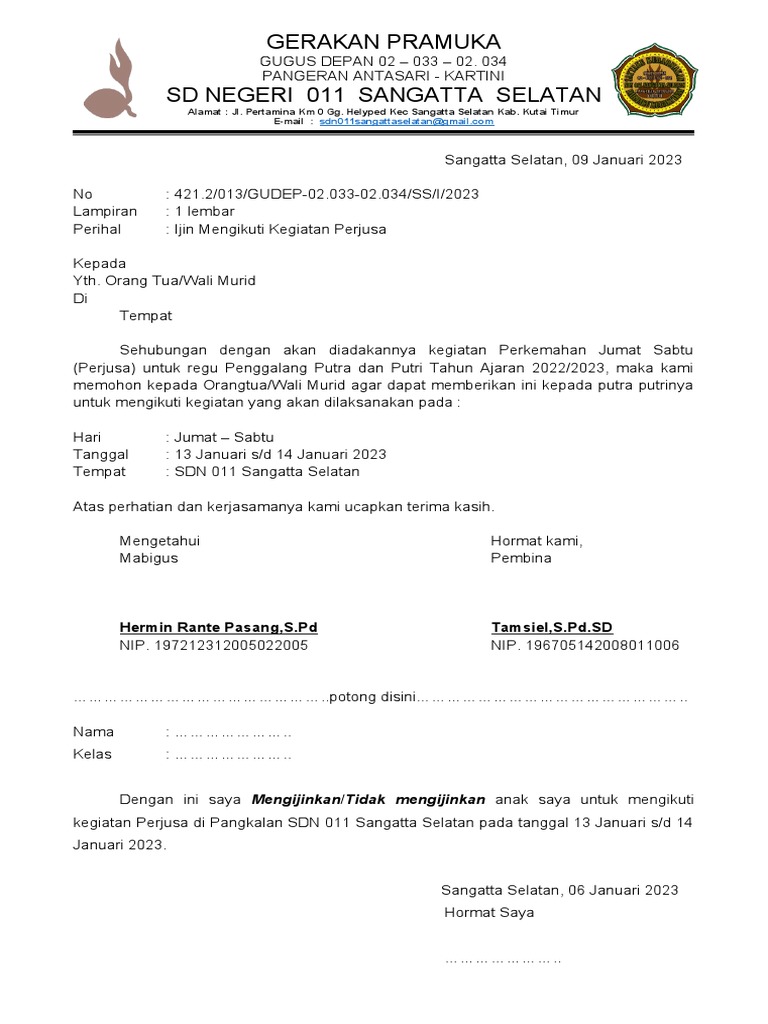 Surat Ijin Perjusa | PDF