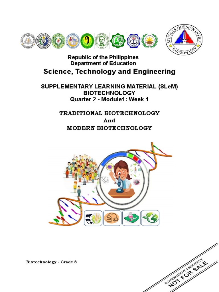 SCSLeM - Biotechnology 8 - Traditional and Modern Biotechnology - Q2 ...