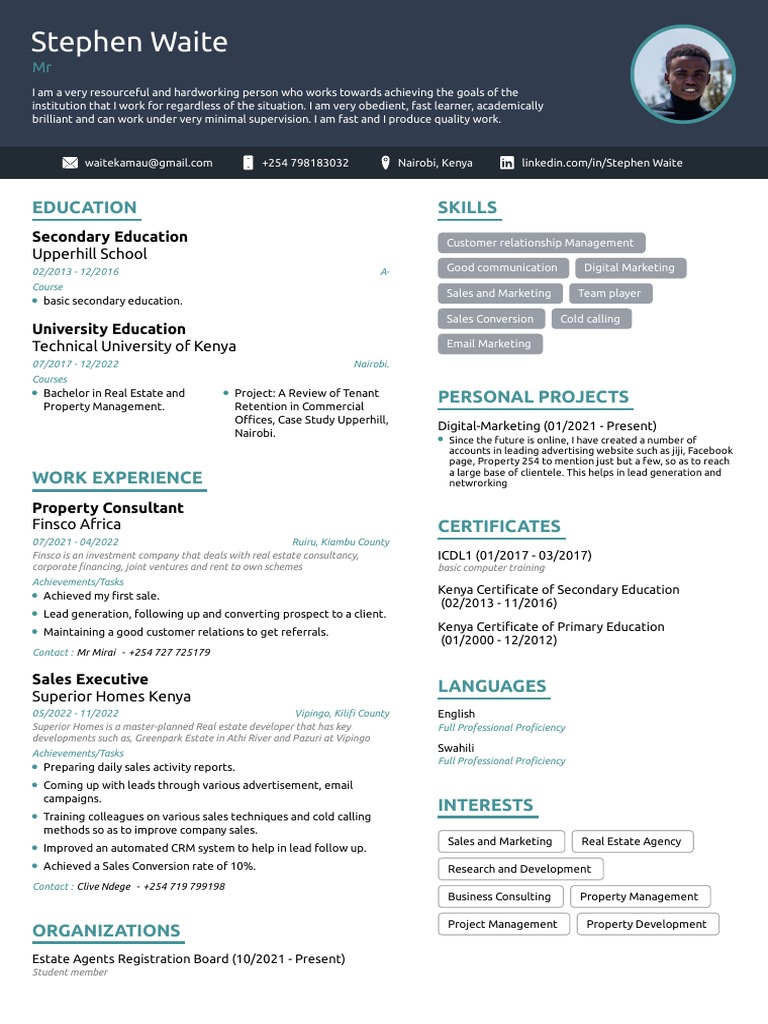 Stephen's Resume | Download Free PDF | Customer Relationship Management ...