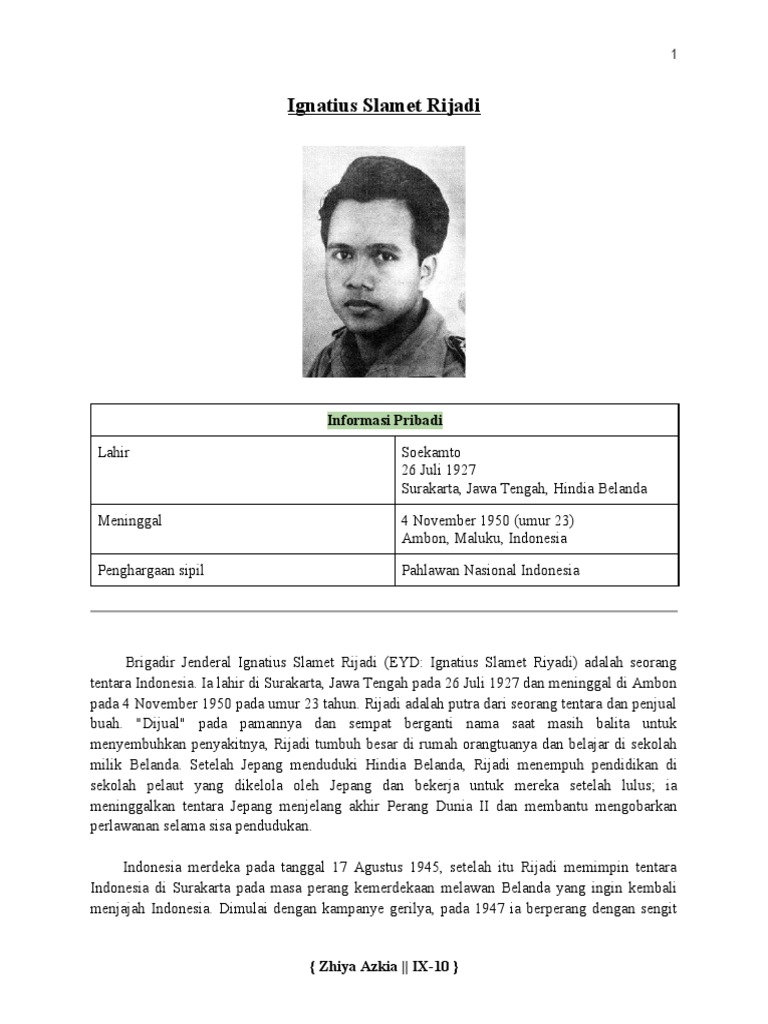 Ignatius Slamet Rijadi | PDF