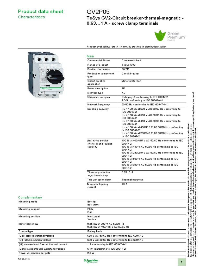 Esys GV2 GV2P05-802366 | PDF | Alternating Current | Electric Motor