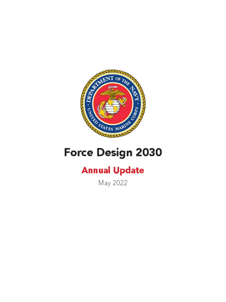 Force Design 2030 Annual Update May 2022 | PDF | United States Marine ...