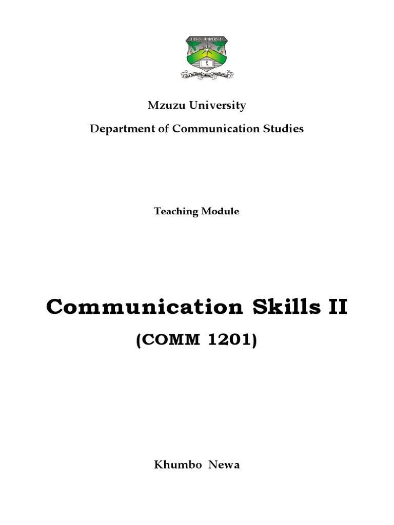 Communication Skills II Module | PDF | Human Communication