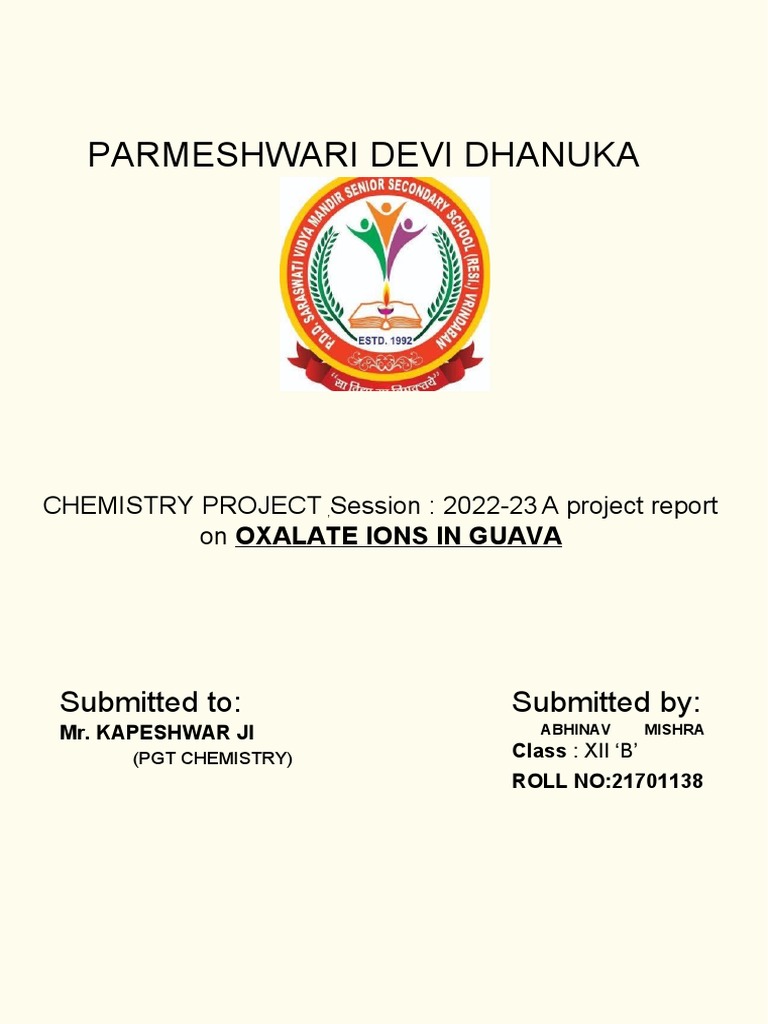 Parmeshwari Devi Dhanuka: Submitted To: Submitted by | PDF