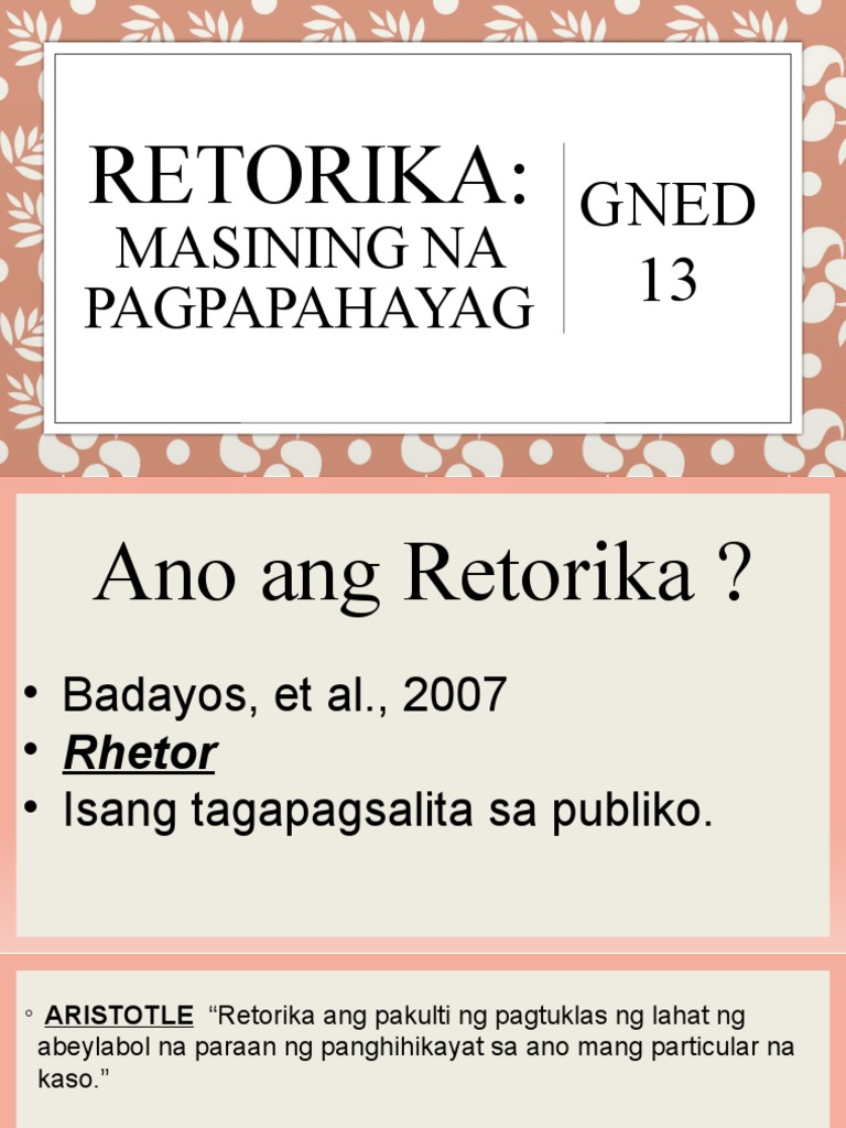 Retorika 1 | PDF