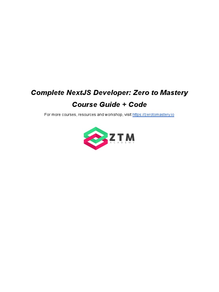 Ztm Next Js Course Code Guide Pdf Cookie Computing